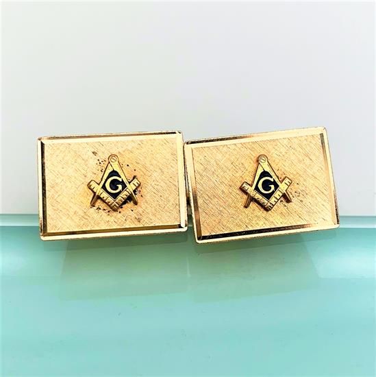 The Silver Queen | Vintage Anson Freemason Cufflink And Tie Bar Set ...
