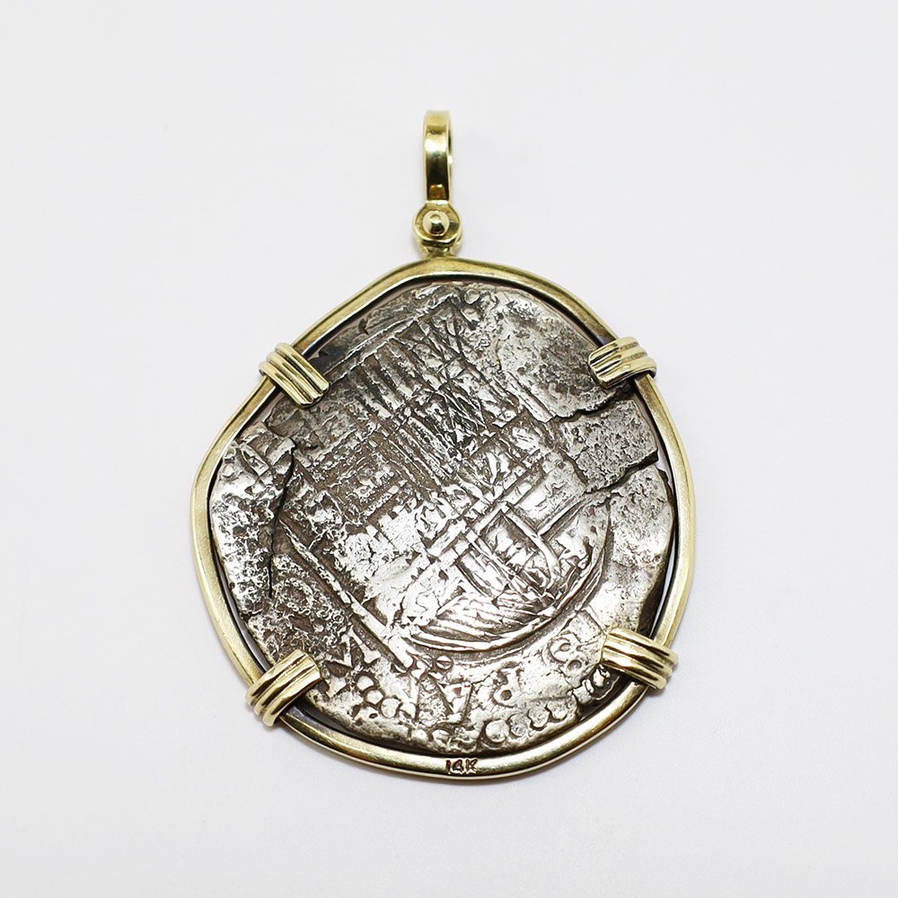 The Silver Queen. 8 Reales Atocha Coin in 14K Bezel