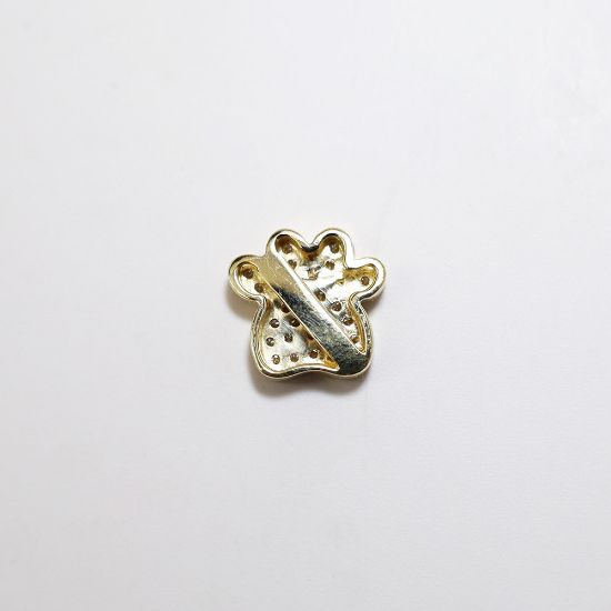 The Silver Queen. 14K Yellow Gold Pave Set Diamond Dog Paw