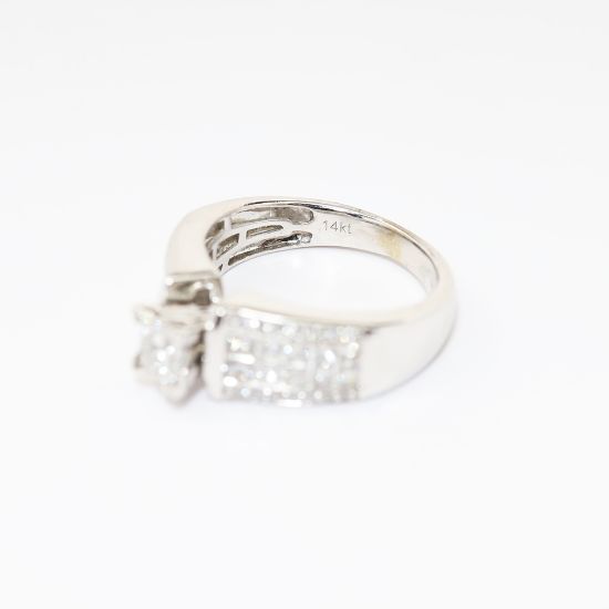 The Silver Queen. 14k White Gold, Square Modified Brilliant Cut ...