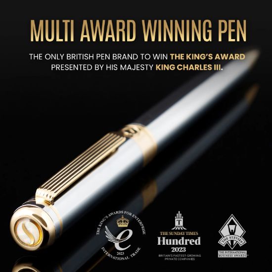 The Silver Queen | Scriveiner London Classic Silver Chrome Ballpoint Pen