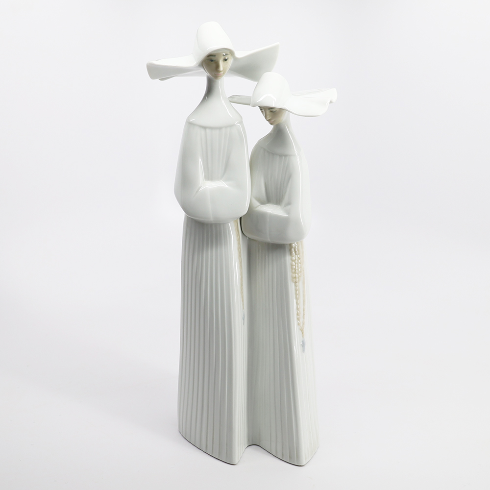 The Silver Queen | Lladro Porcelain 'Nuns' Figurine #4611 Statue of Two ...