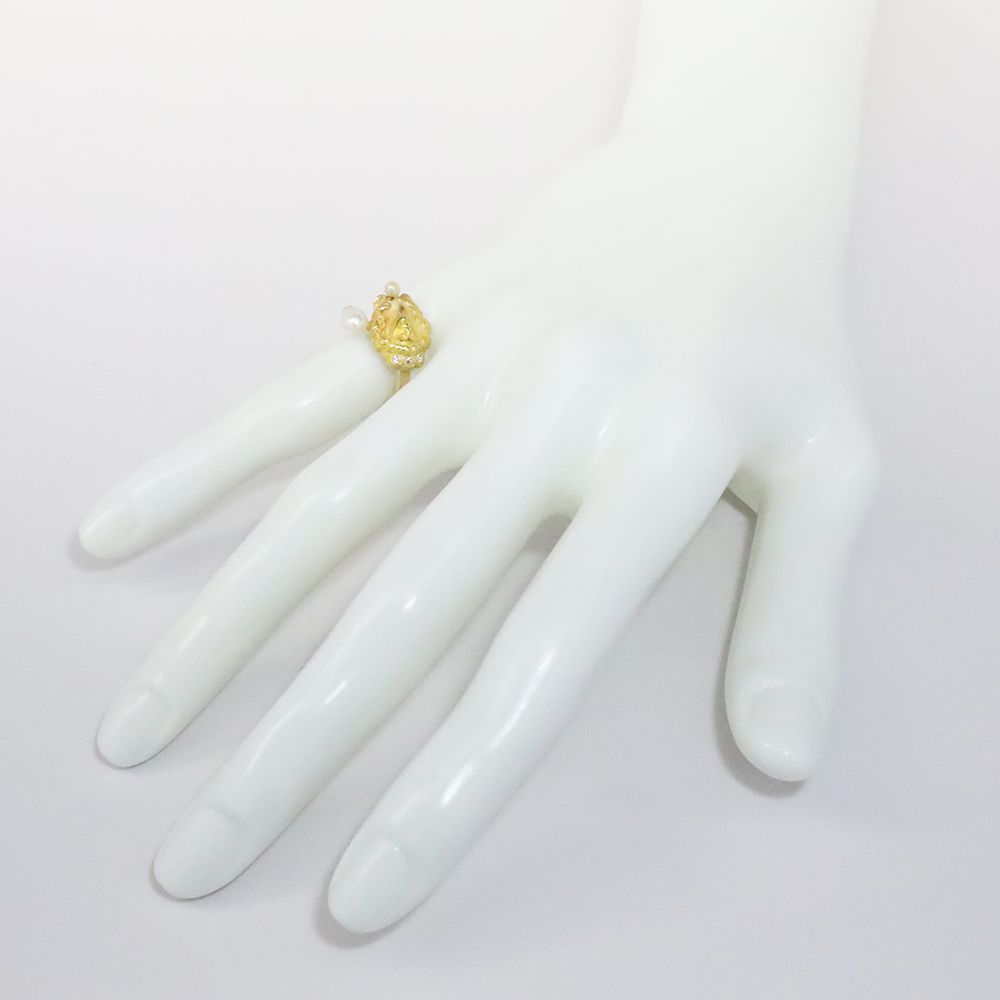 The Silver Queen | Custom 14k Yellow Gold, Diamond & Pearl Art Nouveau ...