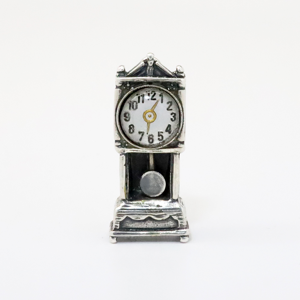 The Silver Queen | Vintage Beau Sterling Silver Grandfather Clock Charm ...