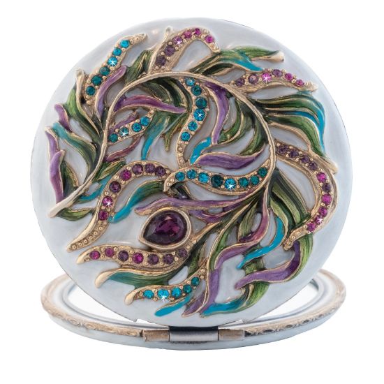 The Silver Queen | Jay Strongwater Rowan Classic Peacock Compact