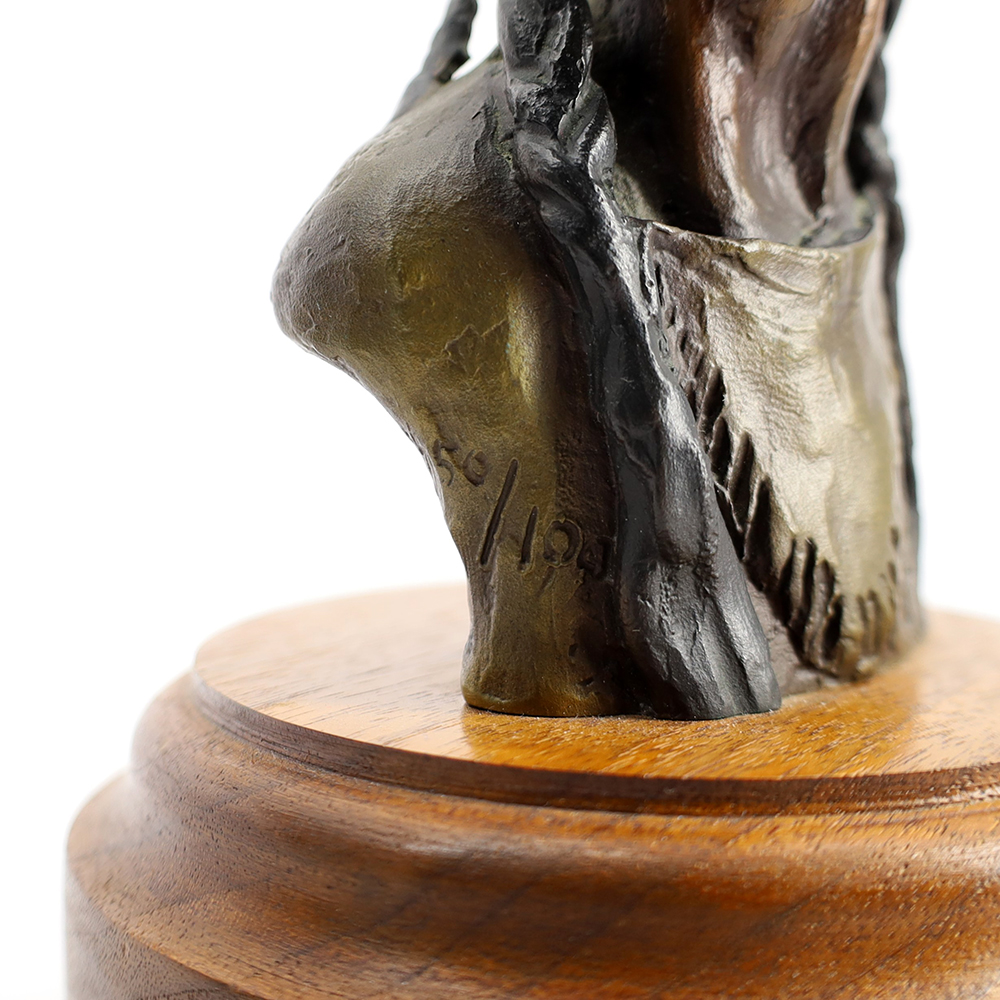 The Silver Queen | Vintage Bronze 'Sioux Indian' Bust by David Lemon