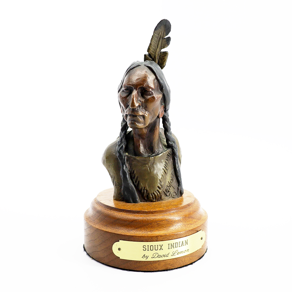 The Silver Queen | Vintage Bronze 'Sioux Indian' Bust by David Lemon