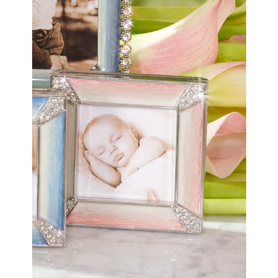 The Silver Queen | Jay Strongwater Leland Pavé Corner Square Frame ...